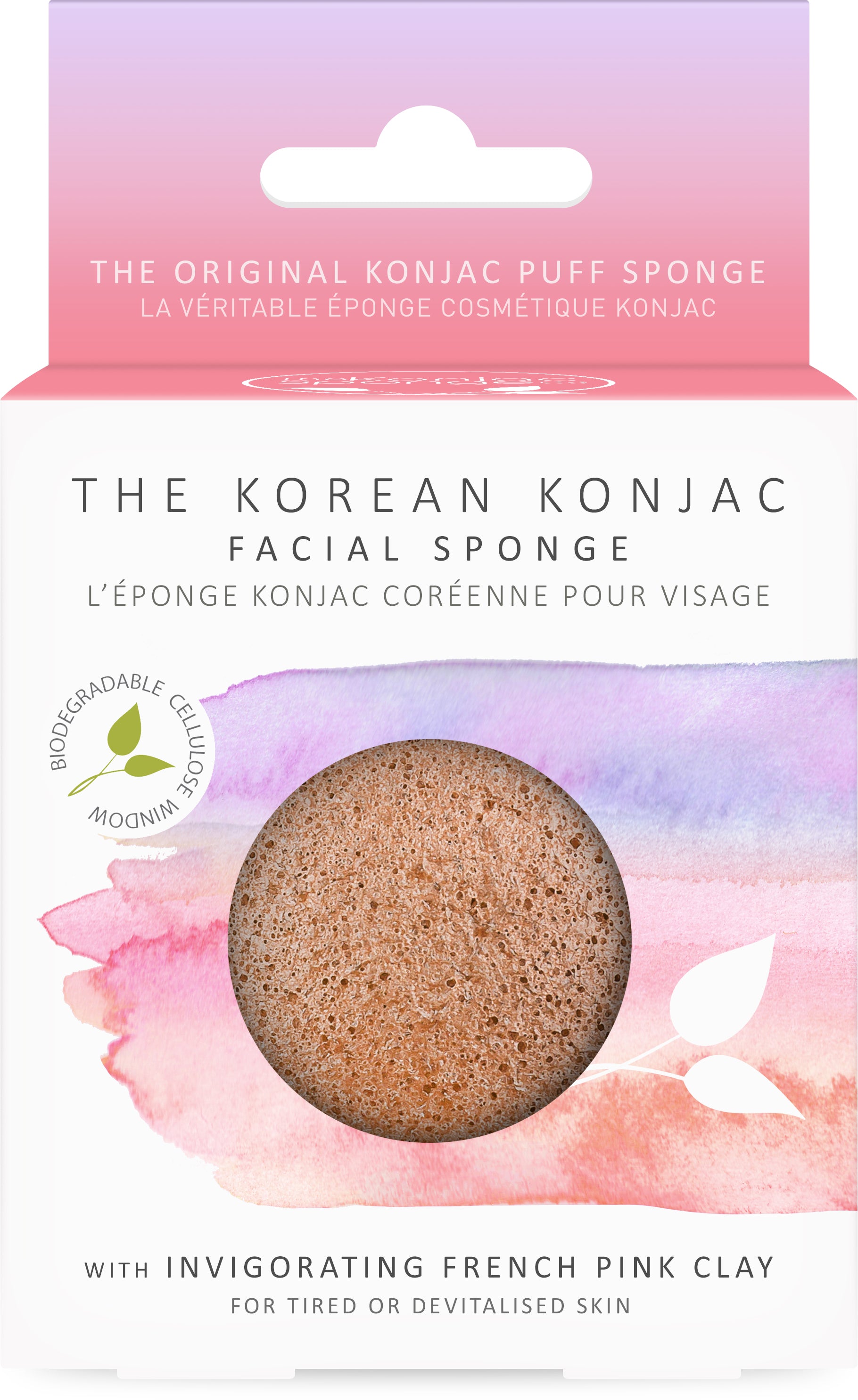 Konjac Premium Facial Puff Sponge With French Pink Clay – The Konjac ...