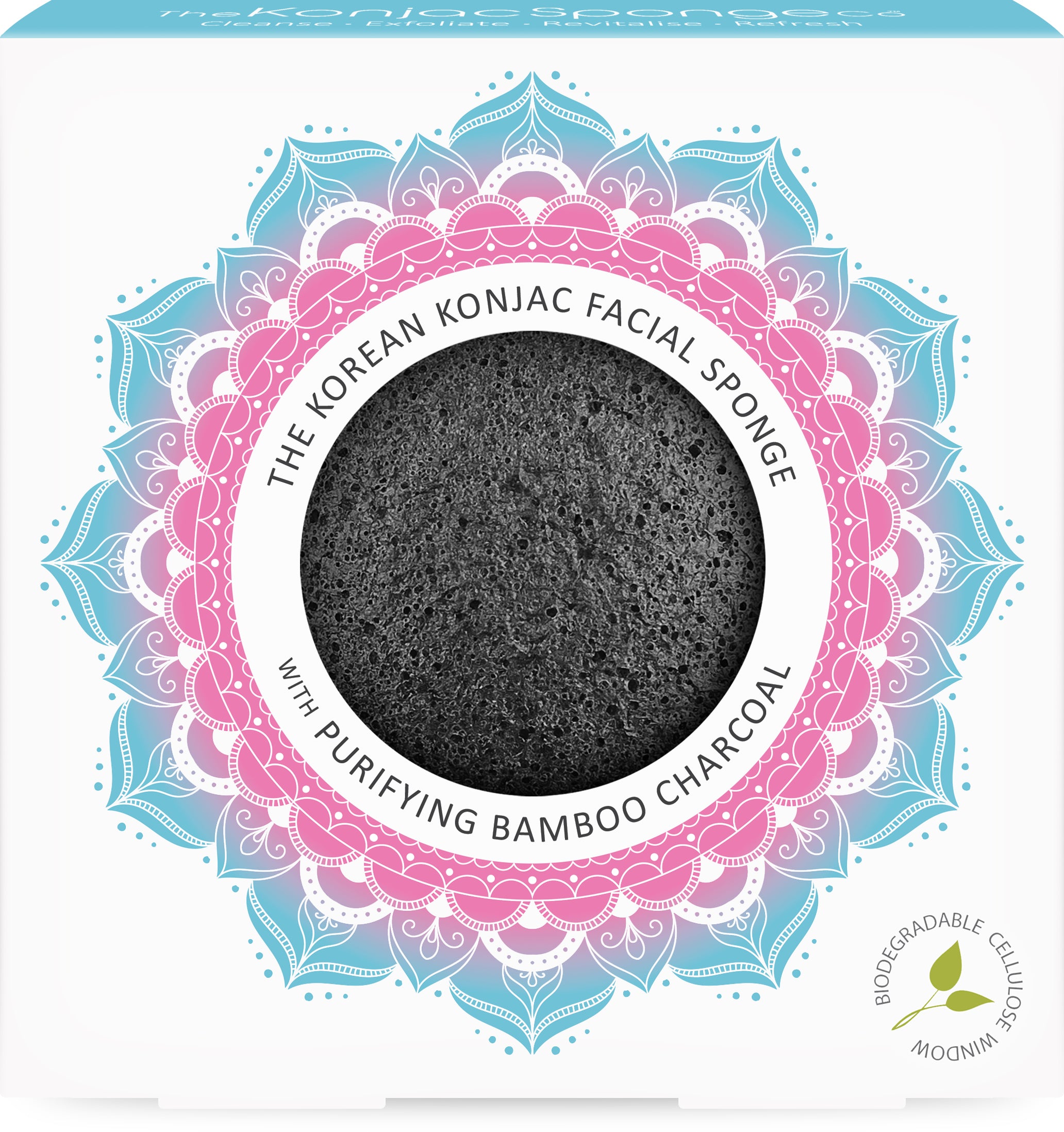 Konjac Premium Facial Puff Sponge With Bamboo Charcoal – The Konjac ...